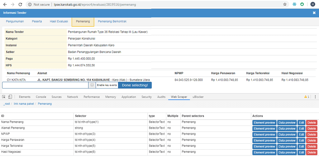 Help me please to scrap data - How to? - Web Scraper
