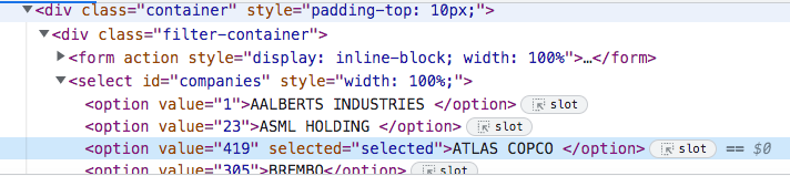 Scrape the selected element of a drop down list - How to? - Web Scraper